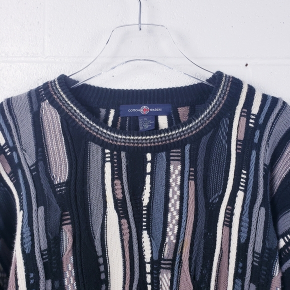 Cotton Traders | Sweaters | Vintage 8s Cotton Traders Coogi Style 3d ...